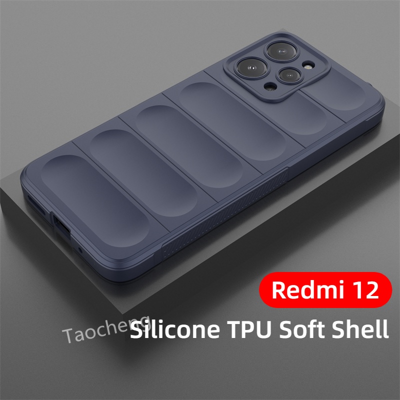 Casing For Redmi 12 Redmi12 4G 2023 Silicone TPU Soft Phone Case Solid ...