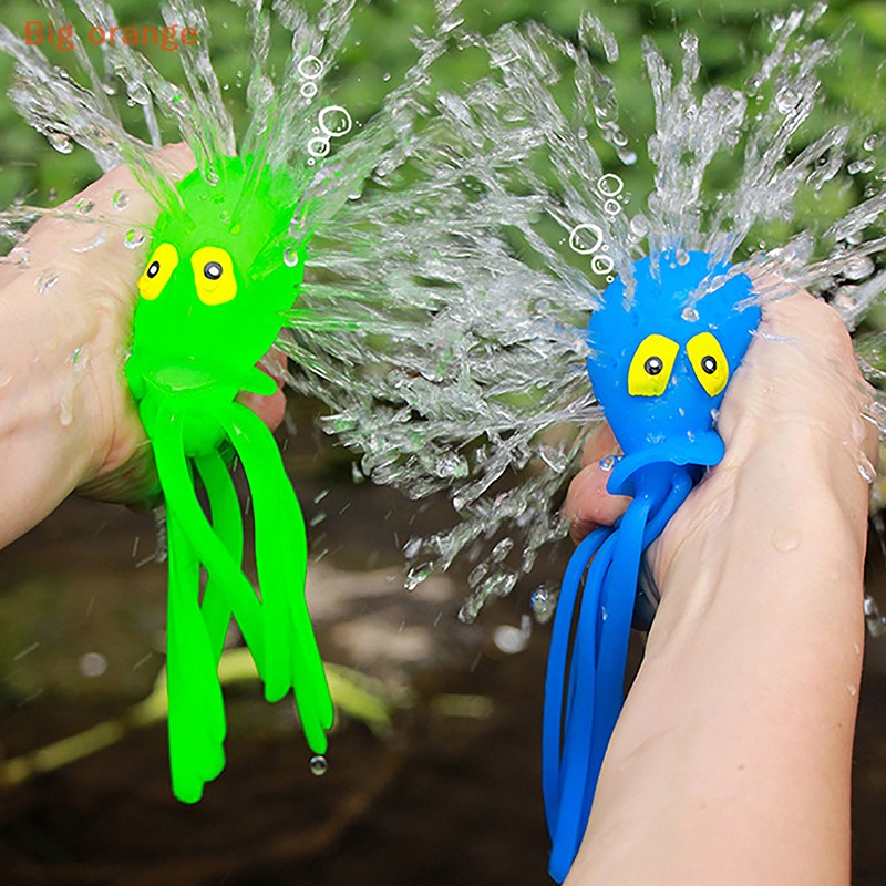 [Big orange] Octopus Water Ball Pinch Joy Children's Bath Toys Swimming ...