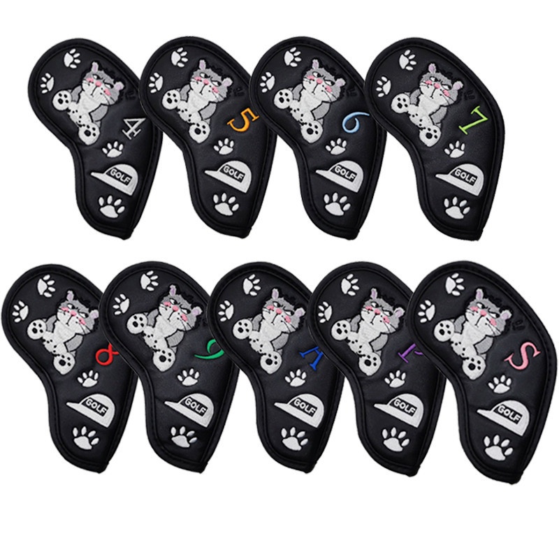 Cute Cat Golf Club Cover Iron Cover Putter Cover Ball Head Cap Cover ...