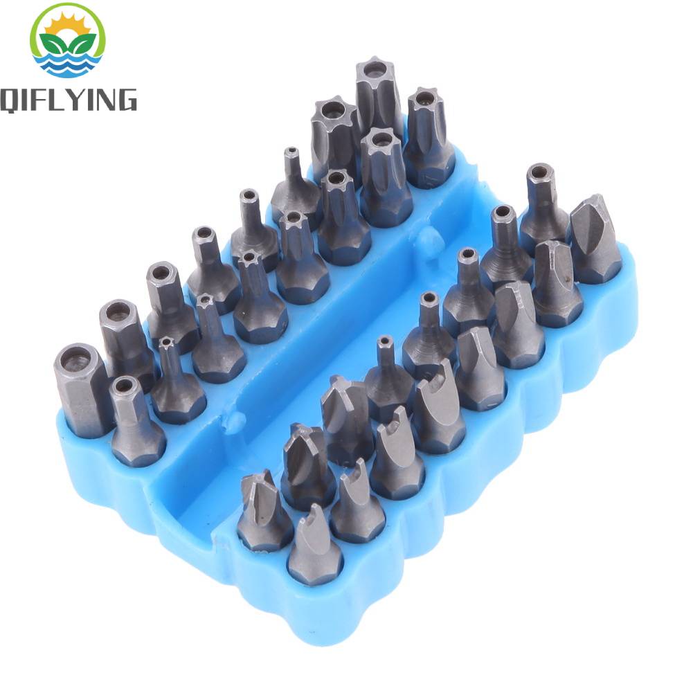 33Pcs Security Tamper Proof Bit Set Torq Torx Hex Star Spanner Tri Wing ...