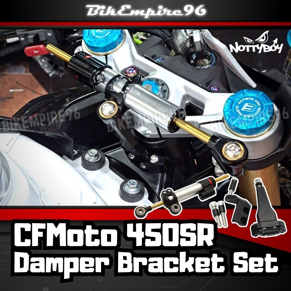 CFMoto 450SR Damper Bracket Set NottyBoy Steering Damper Bracket ...