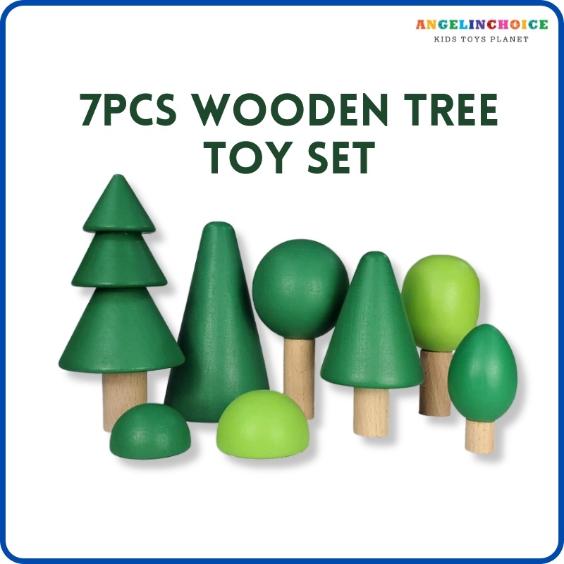 AC 7pcs Wooden Tree Toy Set | Shopee Malaysia