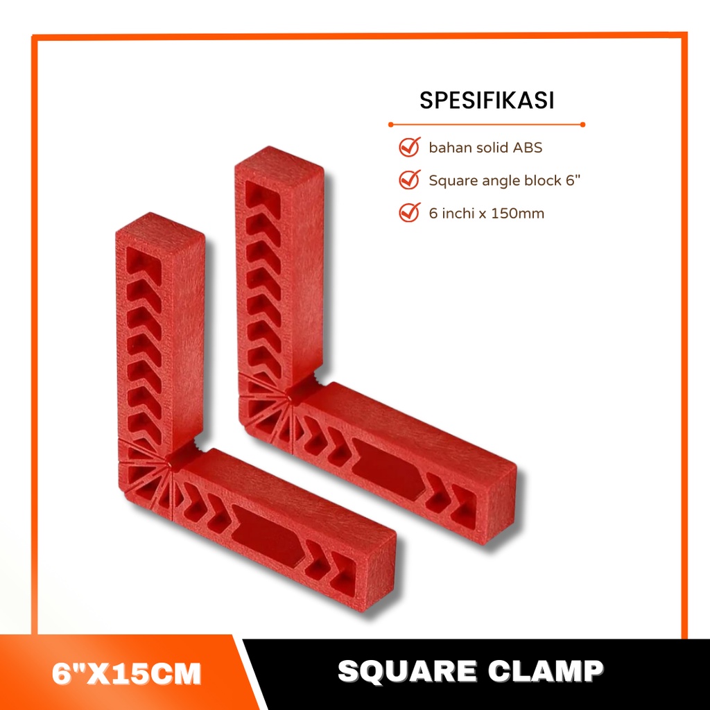 SIKU KAYU Square Clamp 6Inch 150Mm Clamps Wood Clamping Square Elbow ...