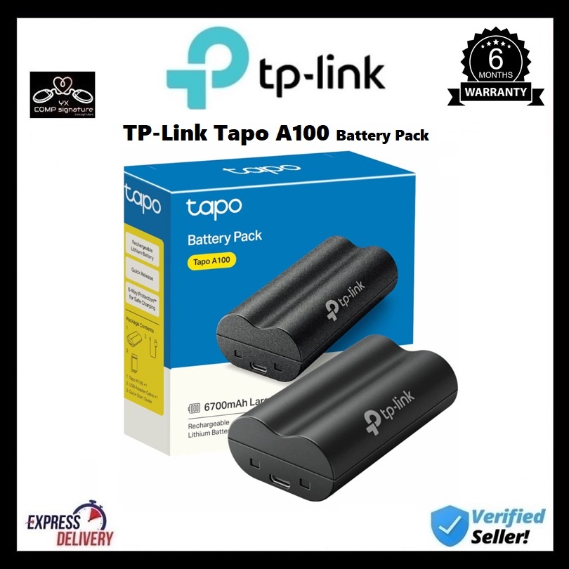 TP-Link Tapo A100 Battery Pack Compatible with Tapo Cameras and Video ...