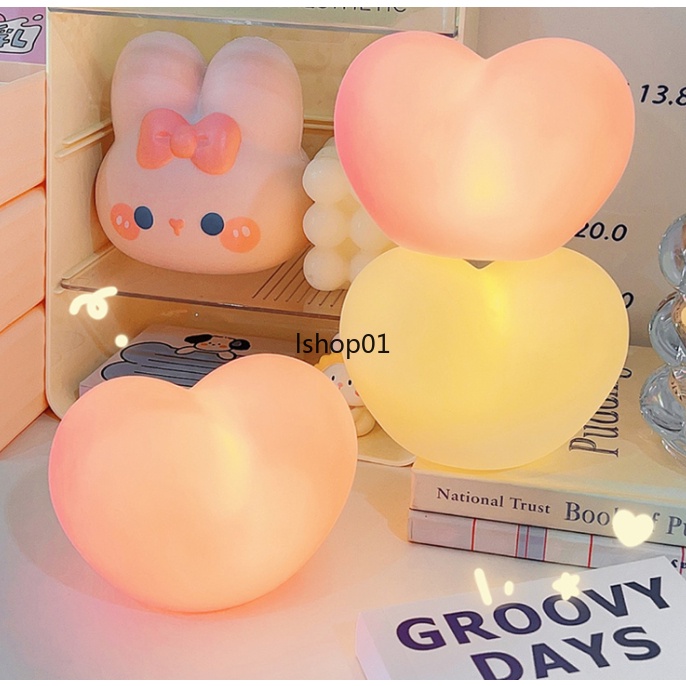 Creative Love Heart Night Light Desk Lamp Cute Bedside Light Romantic ...