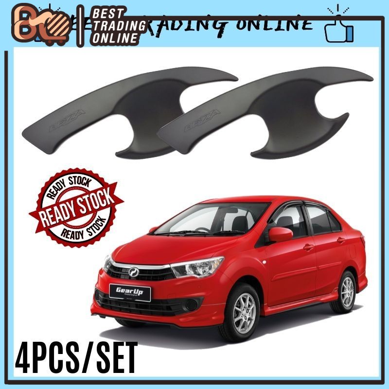 4PCS Perodua Bezza Matte Black Door Handle Inner Bowl Inserts Cover ...