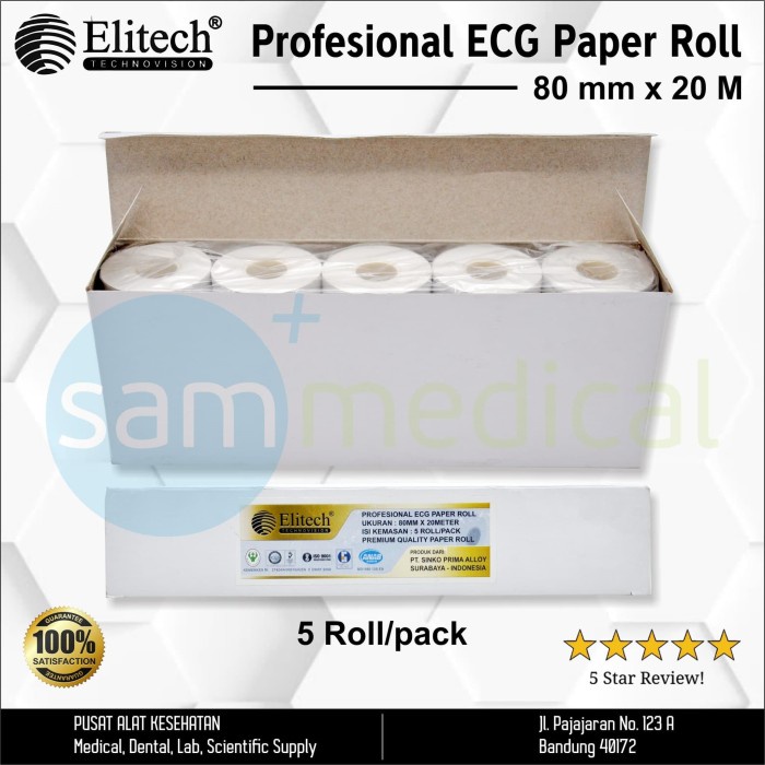 Elitech ECG Paper 80mm x 20m - ECG/ECG Paper per pcs | Shopee Malaysia