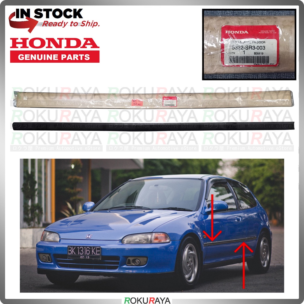 [ORIGINAL] 1PCS Honda Civic EG6 SR3 Genuine Original Side Door Moulding ...