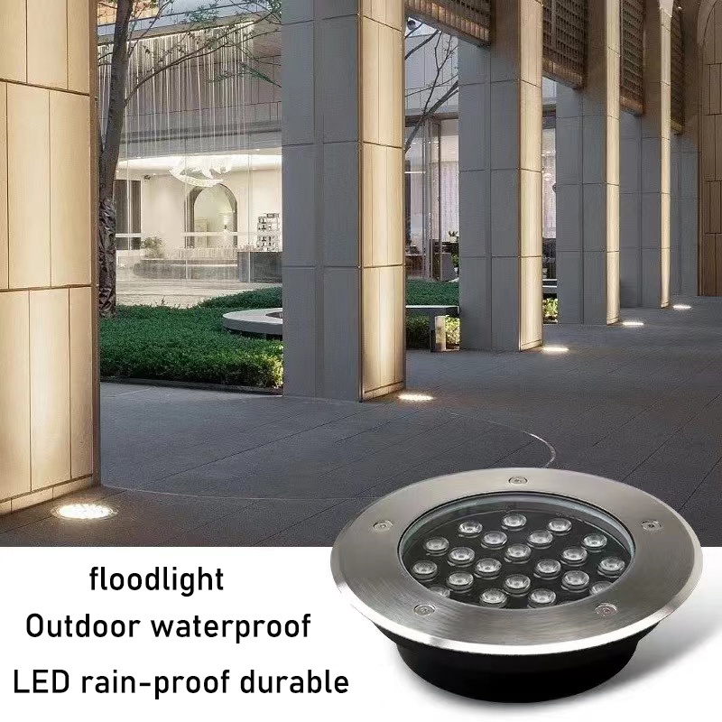 LED Buried Waterproof Round Projection Light Outdoor Decoration ...