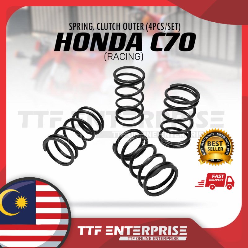 HONDA C70 SPRING, CLUTCH OUTER (RACING) 4PCS/SET CLUTCH SPRING | Shopee ...