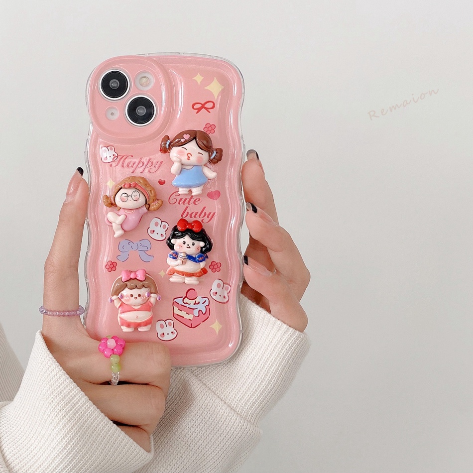 Cute Girl Phone Case For iPhone 11 12 13 14 Pro Max 14Plus 7 8 Plus X ...