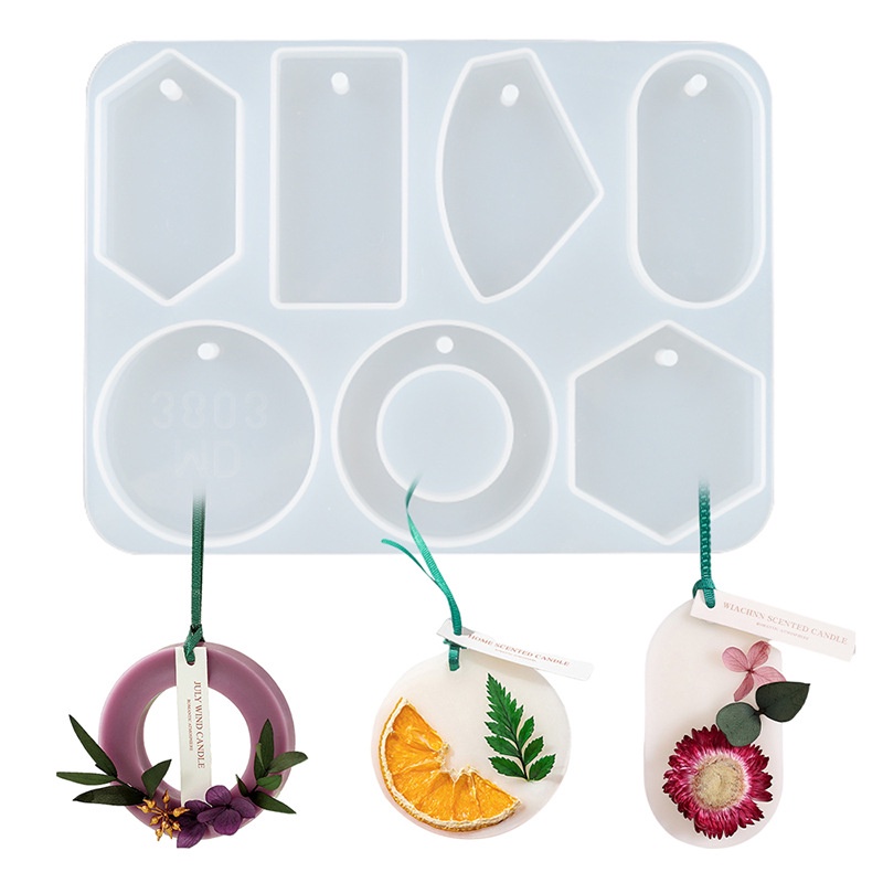 Round Pendant Silicone Mold Sweater Chain Pendant with Hole Mold Oval ...
