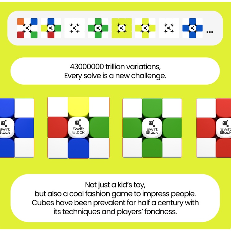 Gan 355S Swift Block 3x3 Magnetic Cube 48 Magnet Capsules 3x3x3 Speed ...