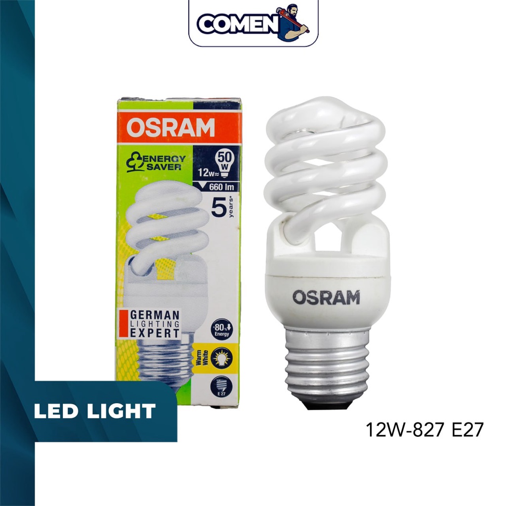 OSRAM Dulux Mini Twist 12W/827 E27 Warm White Compact Fluorescent Lamp Energy Saving Light Bulb ...