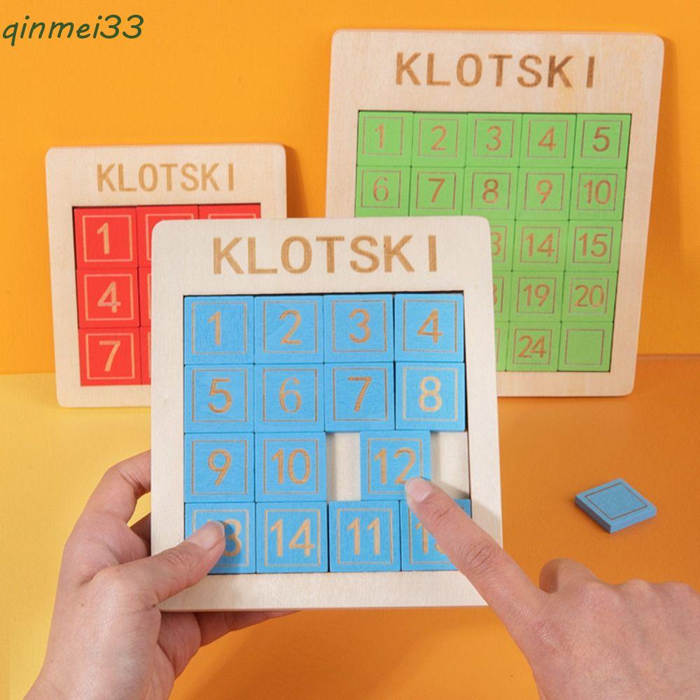 QINMEI Sliding Puzzle Toys Intelligence Puzzle Kindergarten Gift Slide ...