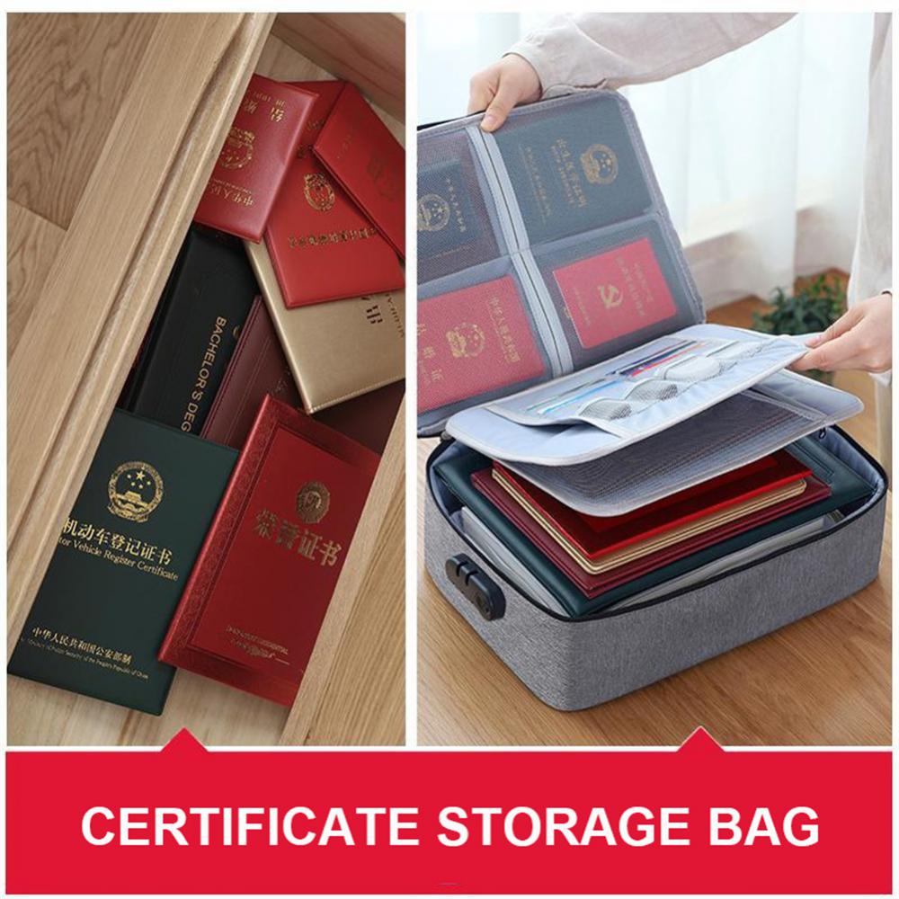 3-layer Document Storage Bag with Lock Package Multi-layers Home ...