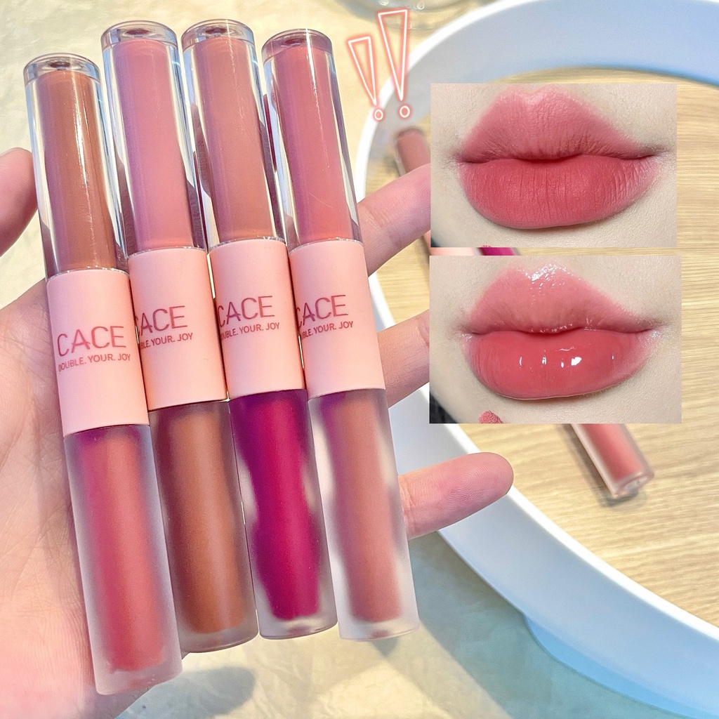 Cace 2 in 1 Double Head Glossy & Matte Liquid Lipstick | Shopee Malaysia