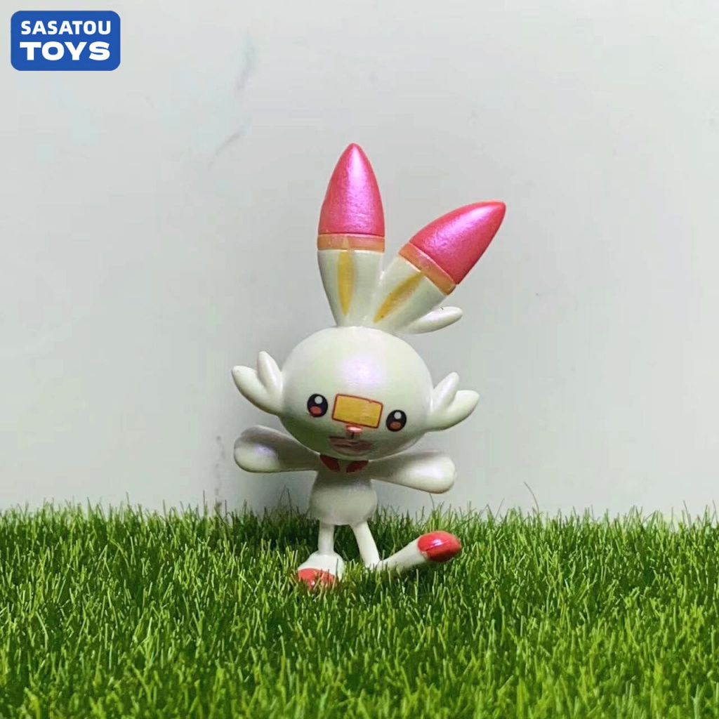 Pokemon figures Scorbunny Raboot Cinderace Grookey Thwackey Rillaboom ...