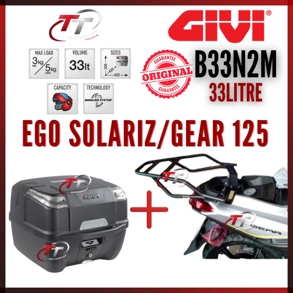 YAMAHA EGO SOLARIZ GEAR125 SOLARIS GEAR 125 GIVI MRV MONORACK MONOTECH ...