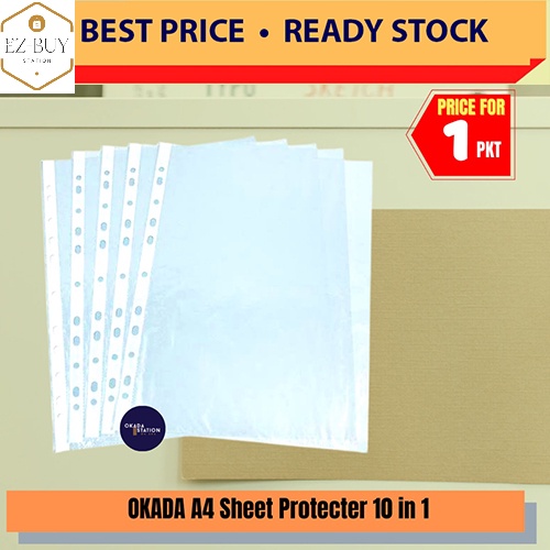 OKADA A4 Clear Sheet Protector / Sheet Protector / Transparent PVC ...