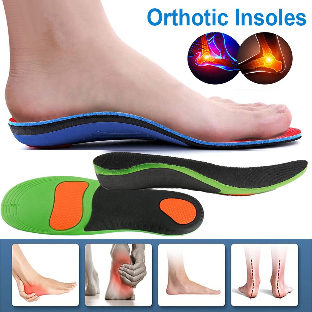 Unisex Heavy Duty Orthotic Shoe Insoles for Flat Feet and Plantar ...