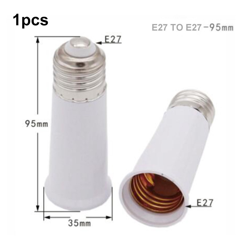 6 size Flexible LED Light Bulb Base E27 to E27 extension extender ...