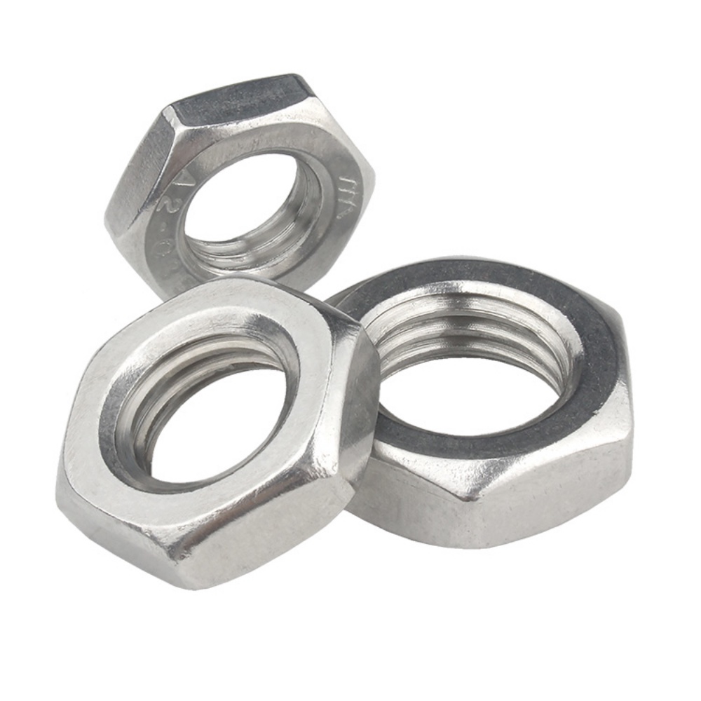 [KZS] 304 Stainless Steel Hex Thin Nut Flat Nut M3M4M5M6M8-M30 | Shopee ...