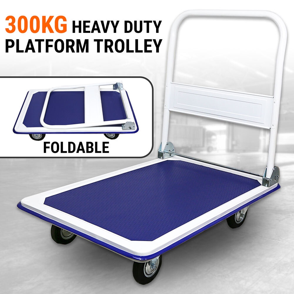 [150KG/300KG] Trolley Portable Hand Truck Metal / PVC Foldable Trolley ...