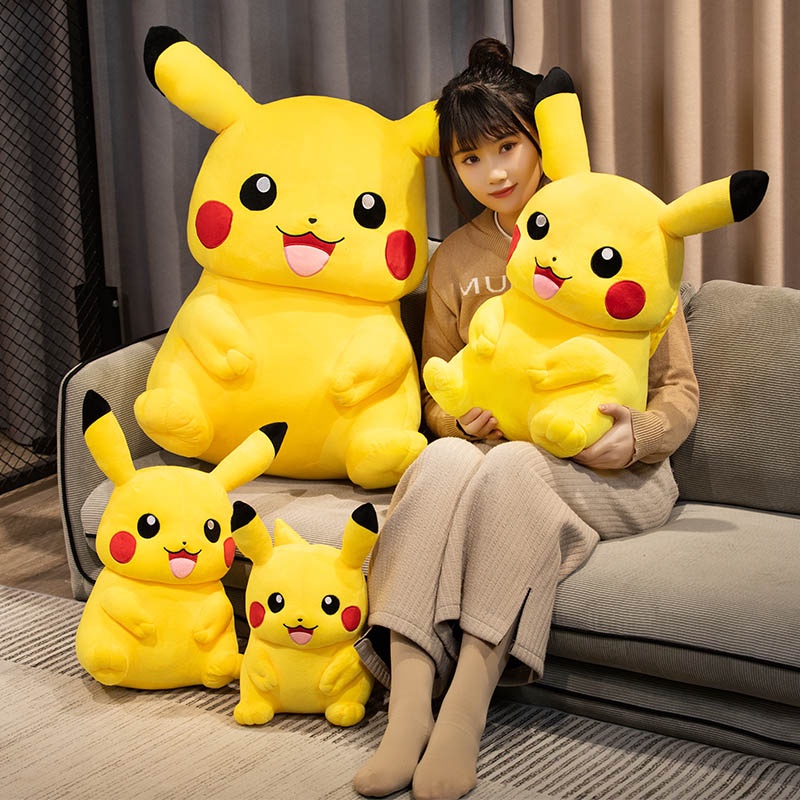 Cute Pikachu Plush Toy Lovely Big Size Pikachu Doll Stuffed Cartoon ...