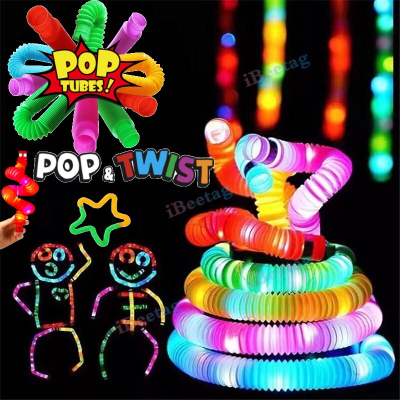 DIY Pop Light Tubes Sensory Fidget Toy Flash Light Autistic Children ...