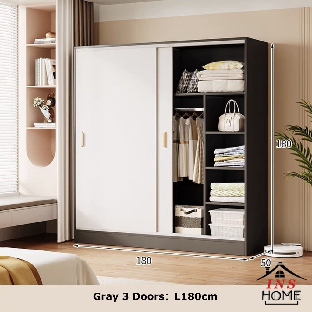 Multi-Layer Sliding Door Wardrobe Home Bedroom Simple Wardrobe Multi ...