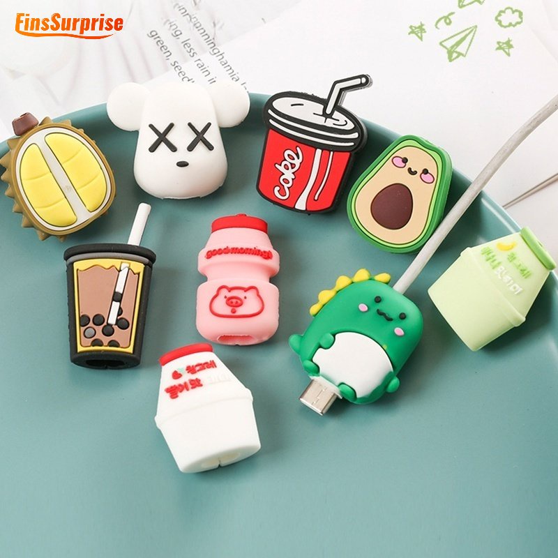 [Surprise] Cartoon Cable Protector Wire Winder / Cute Animal Silicone ...