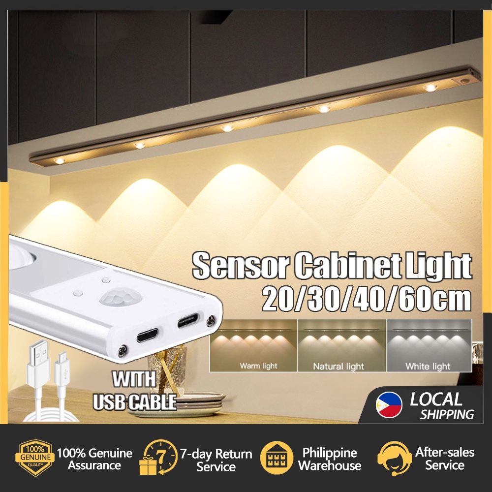Cabinet Light Cat Eye Motion Sensor 3 Color Dimmable LED Light Wardrobe ...