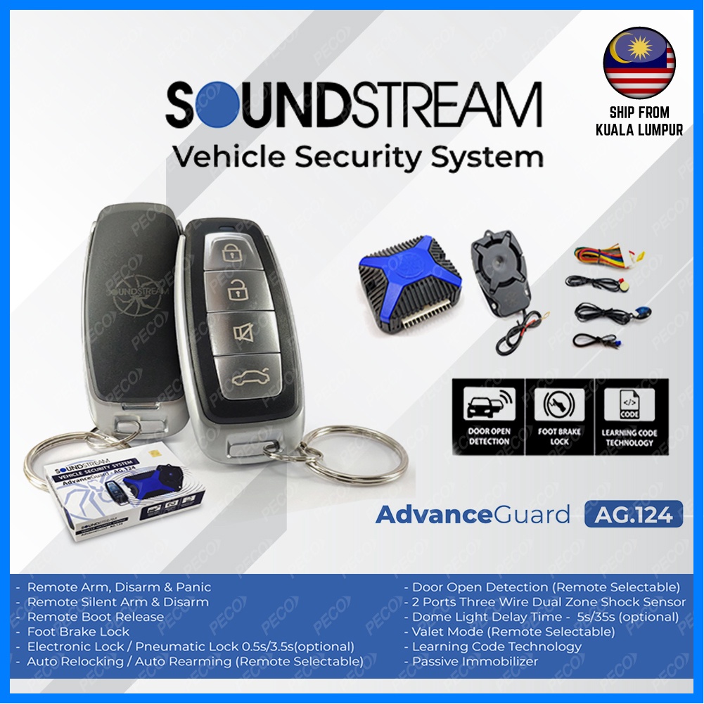 SOUNDSTREAM 13 Pin Car Alarm Advance Guard Vehicle Security System AG ...