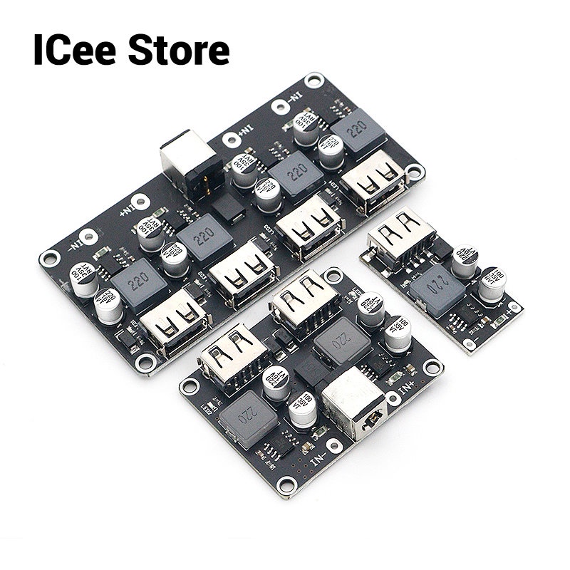 USB QC3.0 QC2.0 USB DC-DC Buck Converter Charging Step Down Module 6-32V 9V 12V 24V To Fast ...
