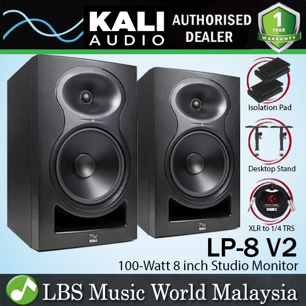 Kali Audio LP-8 V2 100 Watt 8 Inch Powered Studio Monitor Speaker - Pair (LP8) | Shopee Malaysia