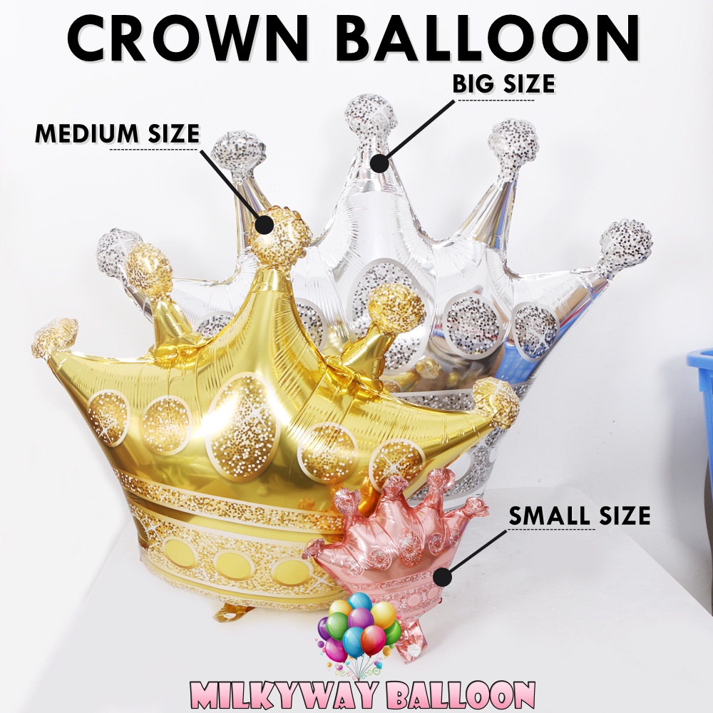 READY STOCK FROM KL CROWN SHAPE BALLOON KING QUEEN BIRTHDAY PARTY ...