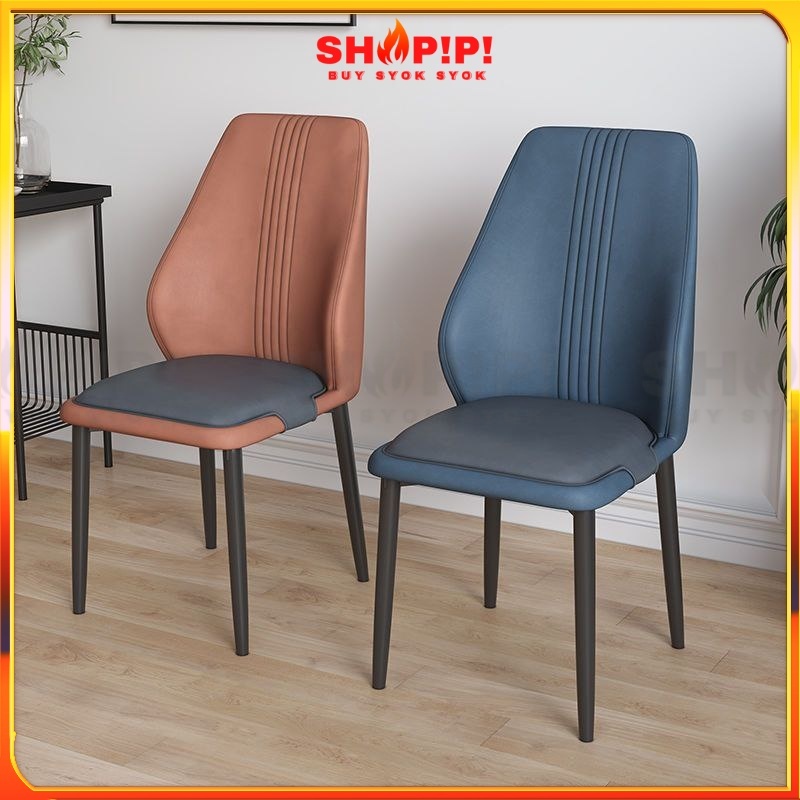 SHOPIPI Kerusi Makan Kerusi Restaurant 餐椅 Leathaire Dining Chair Fabric ...