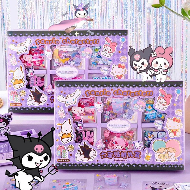 【Buy 60 One Box】Products Sanrio Sticker Set Gift Box Children Girls ...