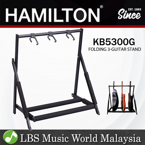 Hamilton KB5300G 3 Place Guitar Rack Stand with Pick Holder for ...