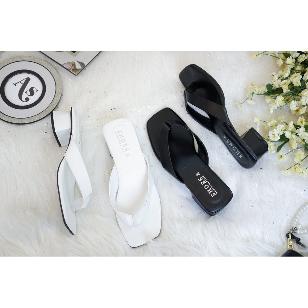 SH010-Heel Height 1.5 Inches-Clip On Flat Line 2 Colors Screen Shoes ...