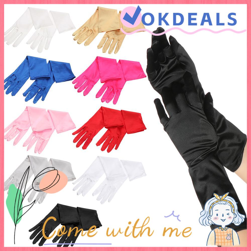 OKDEALS Evening Party Finger Long Gloves Wedding Prom Costume Wrist ...