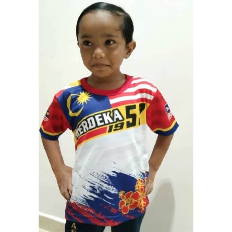 Baju Budak Merdeka 2024 Leher Bulat Lengan Pendek MERDEKA 2024 MAF23 ...