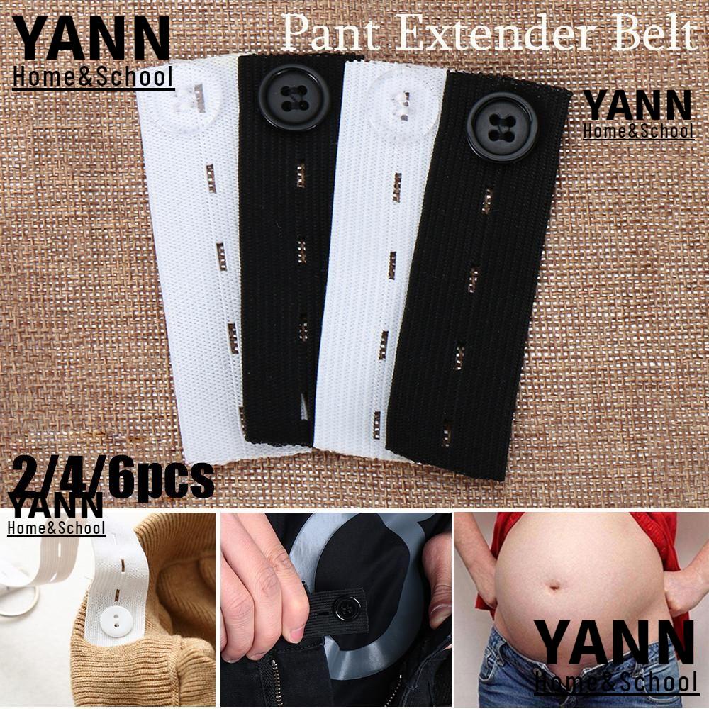 YANN 2/4/6PCS Tight Pant Extender Belt Skirts Button Waist Band ...