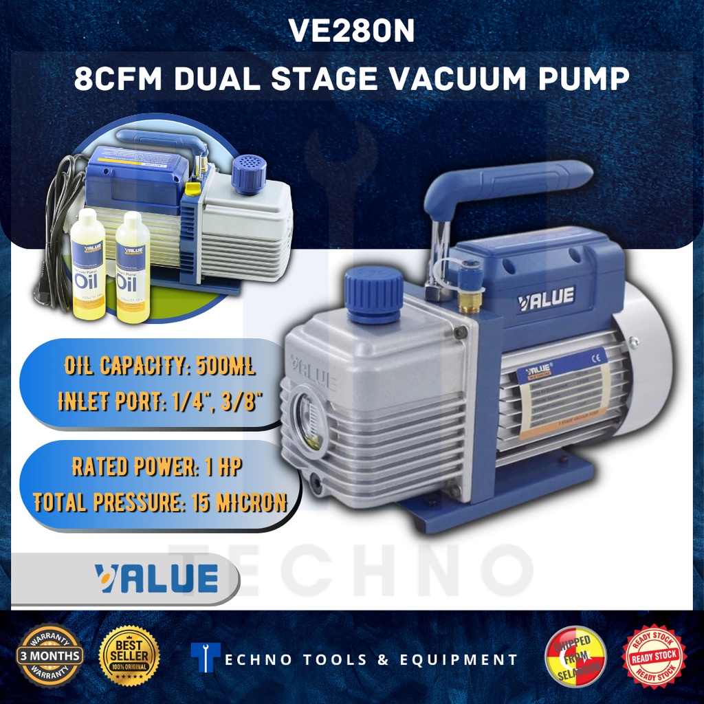 Ready Stock!! Value Dual Stage Vacuum Pump VE280N 8.0CFM | Shopee Malaysia