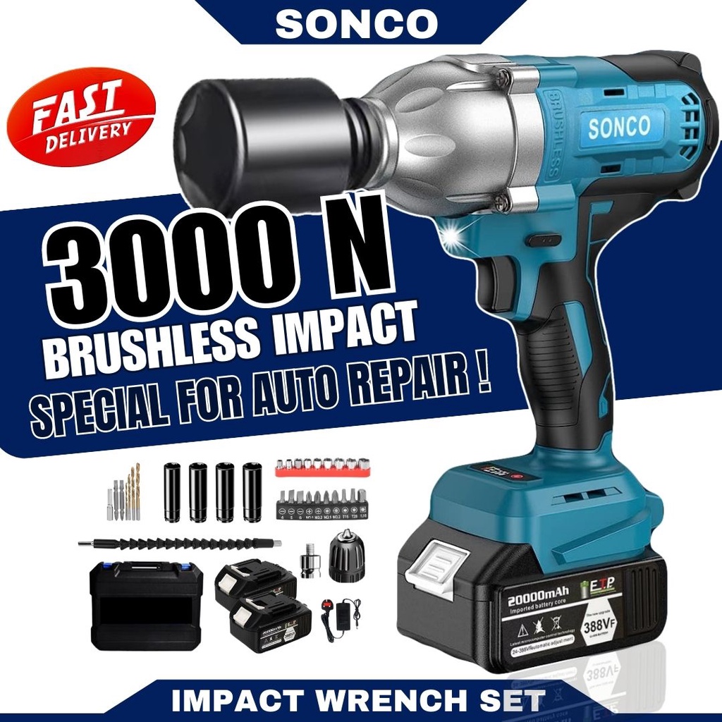 SC38860 600N.M SONCO Impact Wrench Cordless Heavy Duty Impact High ...