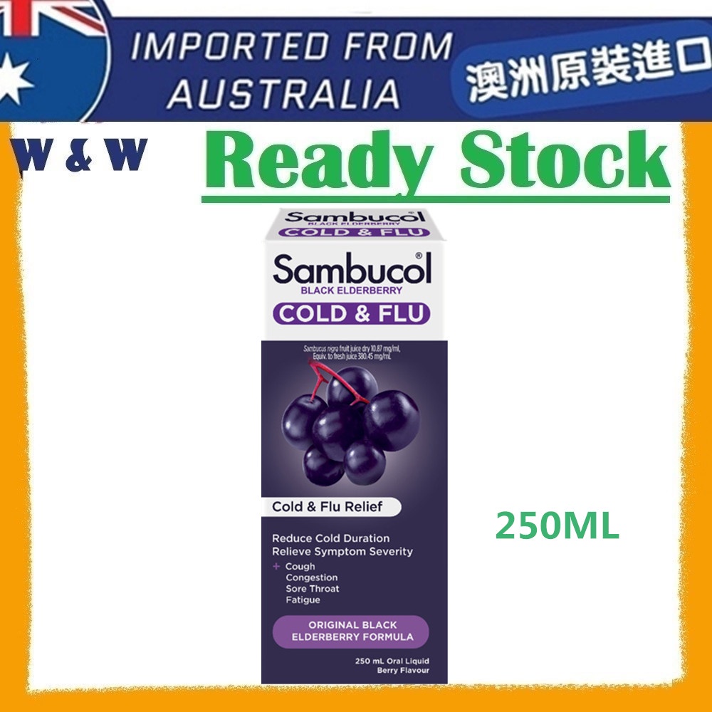[AUS Import EXP 09/2025] Sambucol Cold & Flu Syrup For Adult 250ml ...