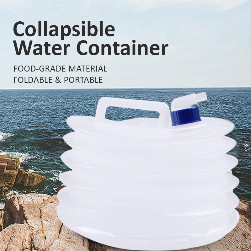 Warbase Collapsible Water Container 5L 10L 15L BPA-Free Water Containers with Tap Camping Hiking ...