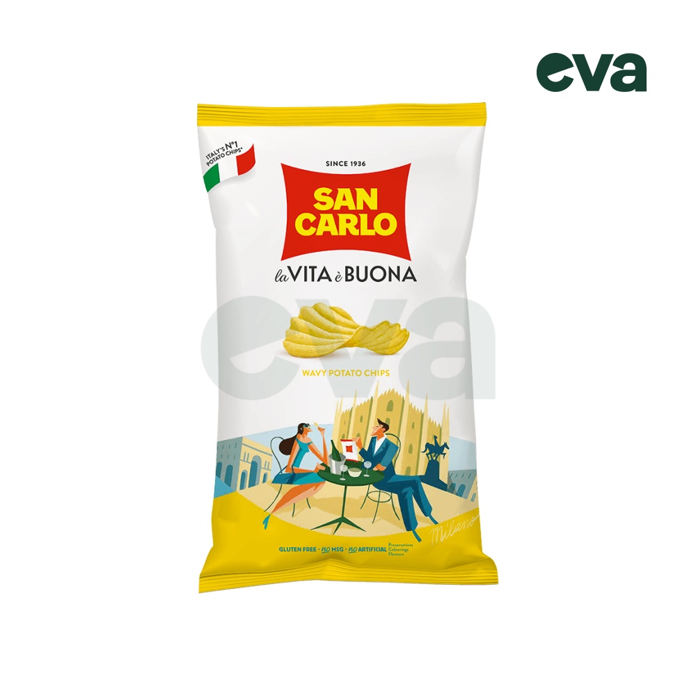 [ITALY MADE] SAN CARLO WAVY POTATO CHIPS 180G | Shopee Malaysia