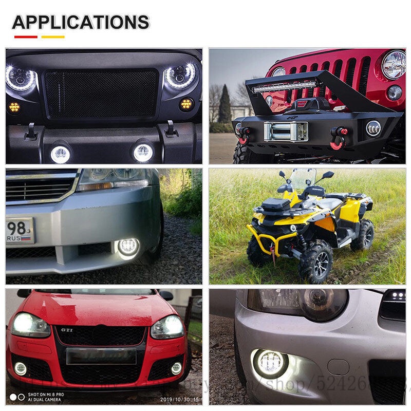 【Ready Stock】3.5" / 4" Inch LED Fog Lights 60W Amber Yellow CREE Led ...